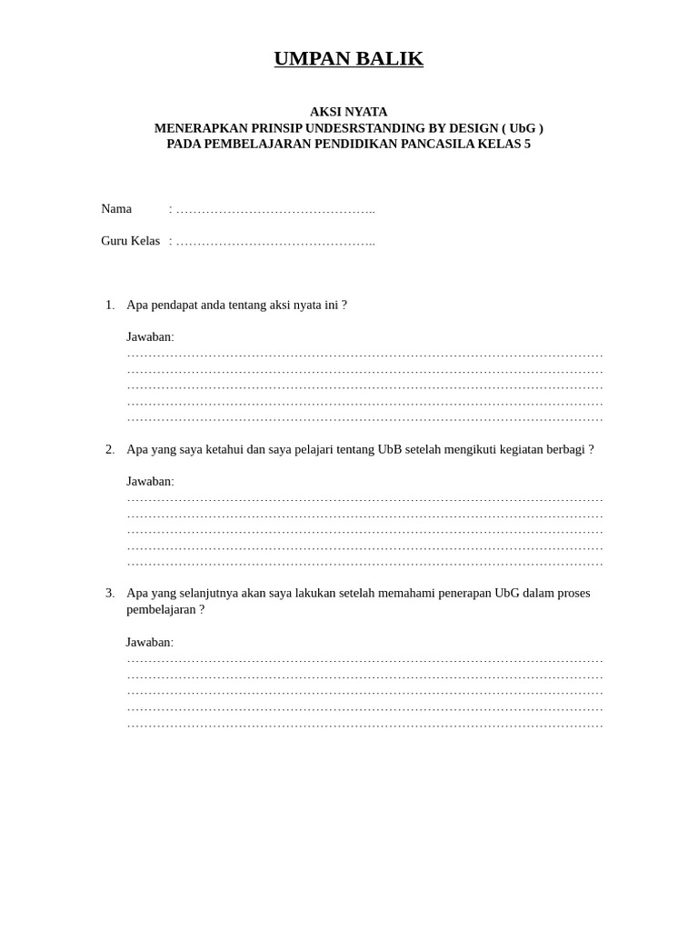 Umpan Balik 01 | PDF