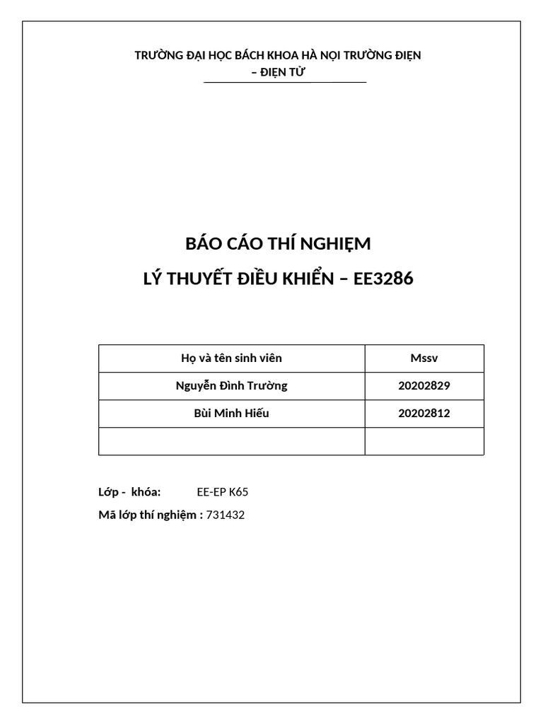 Fix Bao Cao Thi Nghiem LTDK | PDF