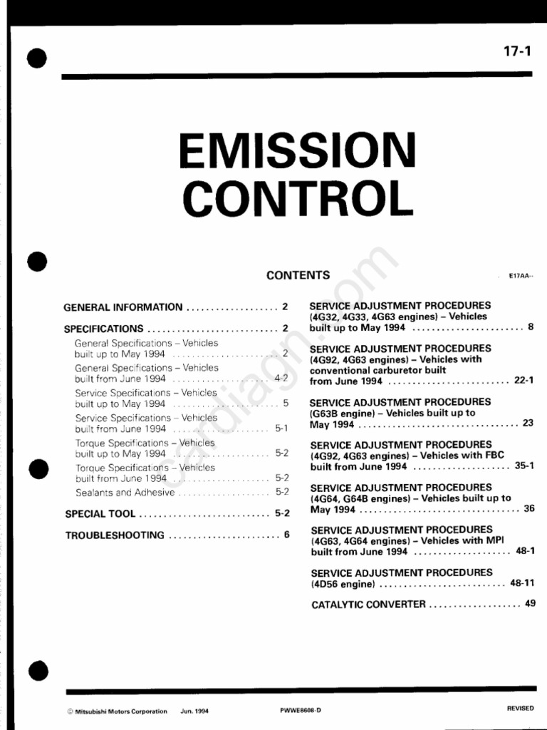 17 Emission Control | PDF | Exhaust Gas | Air Pollution