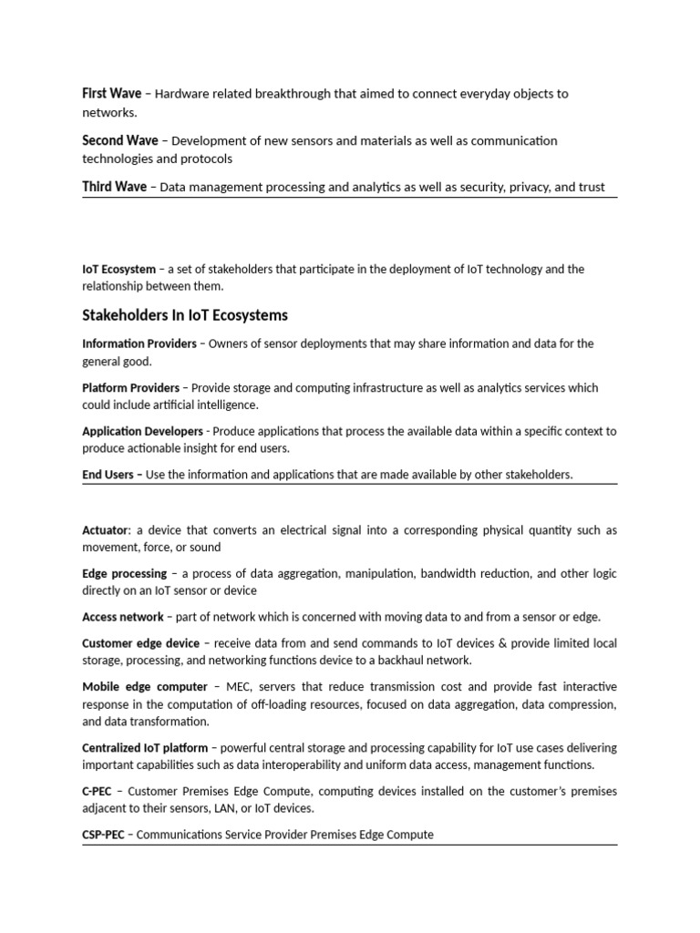Understanding IoT Ecosystem and Data Processing | PDF | Internet Of ...