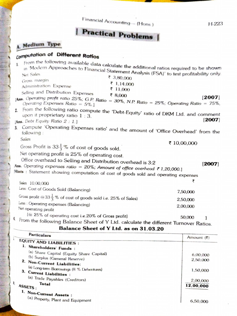 Ratio Analysis | PDF