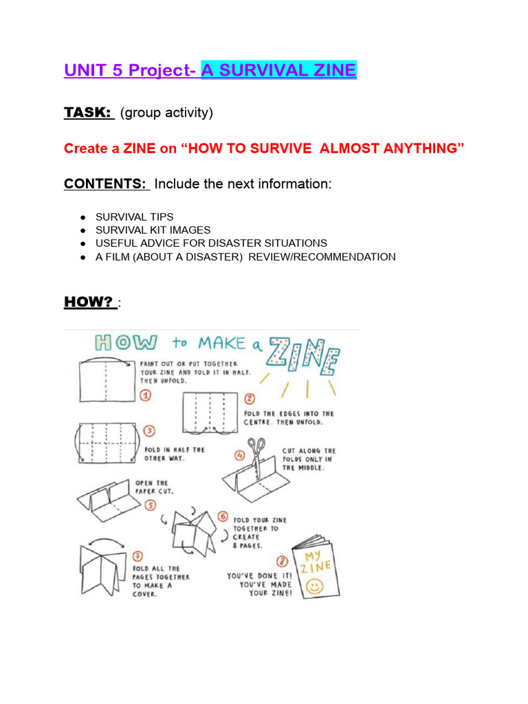 Survival Zine: Tips & Advice Guide | PDF