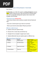 OREO Paragraph Writing Structure Scaffold - YEAR 2 | PDF