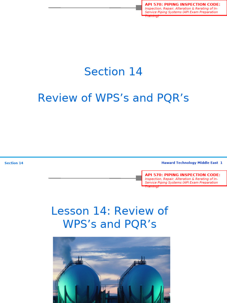 Section 14 Wps - PQR | PDF | Welding | Construction