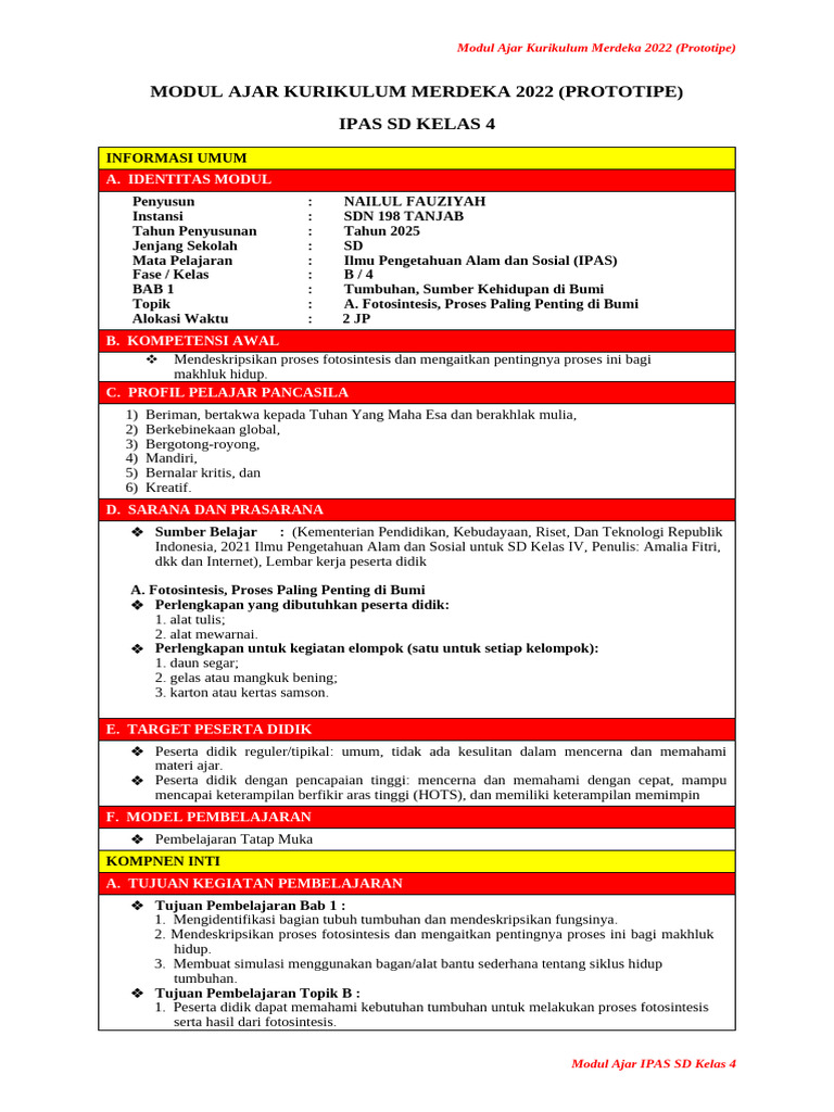 BAB 1 - MA IPAS Kls 4 | PDF