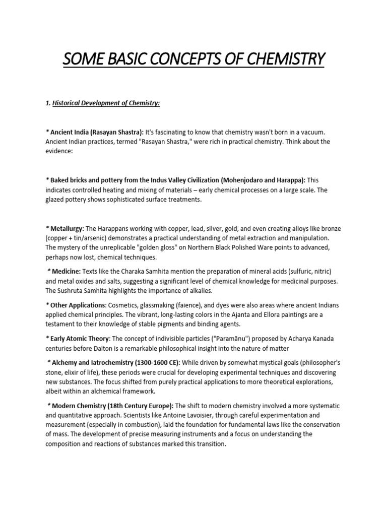 Key Concepts in Chemistry Explained | PDF | Mixture | Chemical Substances