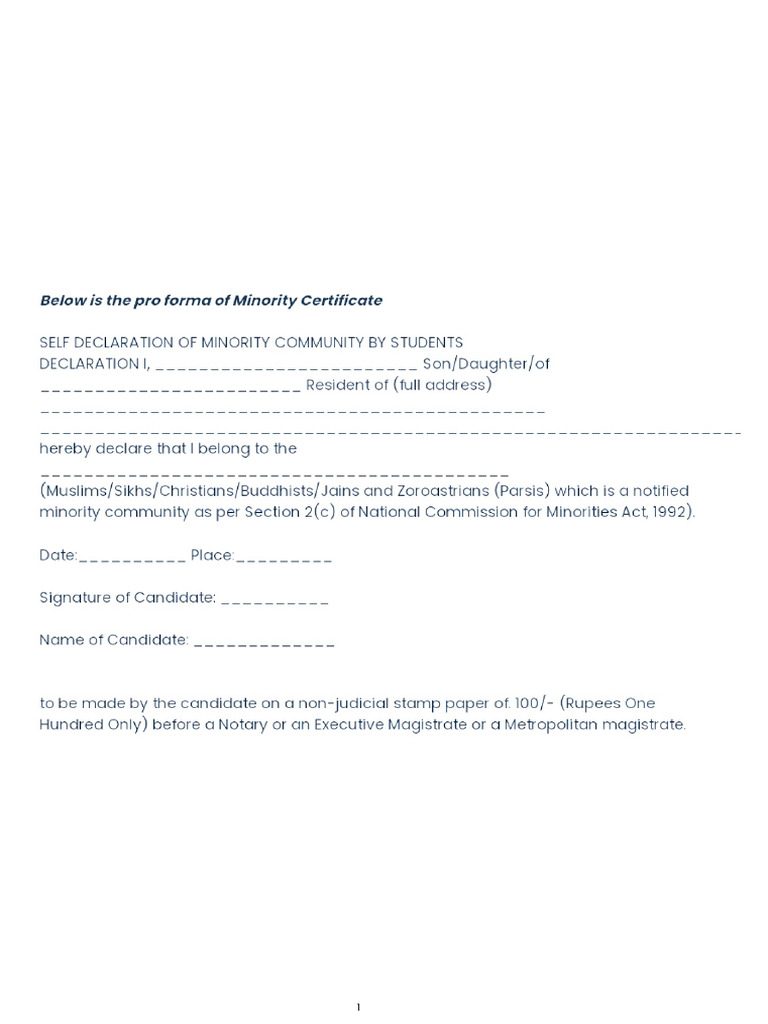 Minority C Format. | PDF