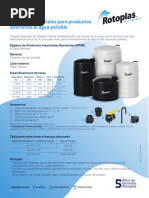Dimensiones Tanque Rotoplas 2500 Litros | PDF | Tanques | Alimentos
