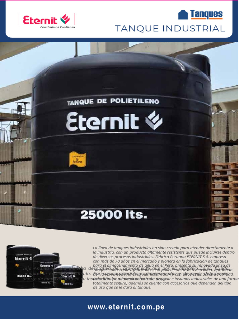 Tanques Linea Industrial-eternit | PDF | Agua | Tanques