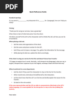 Propio Interpreter Guidelines and Protocols | PDF | Language ...