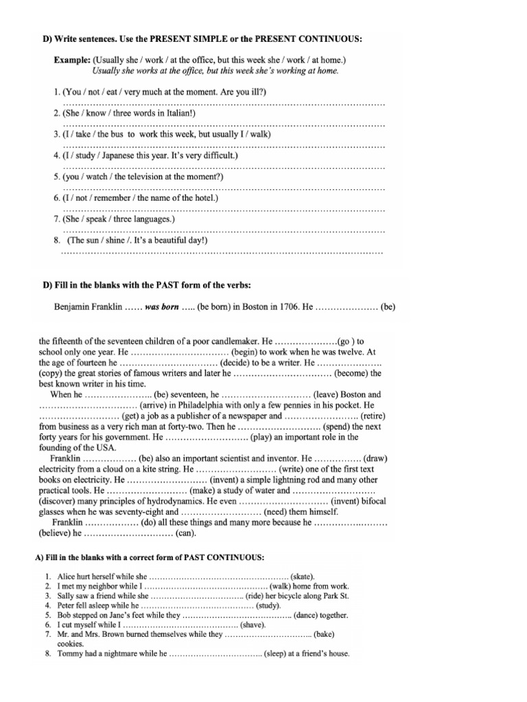 grammar worksheet | PDF