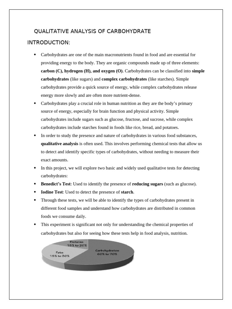Qualitative Analysis of Carbohydrate | PDF | Carbohydrates | Starch