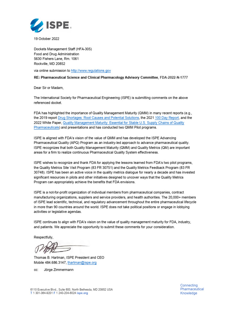 ISPE Advancing Pharmaceutical Quality (APQ) Program | PDF | Food And Drug Administration ...