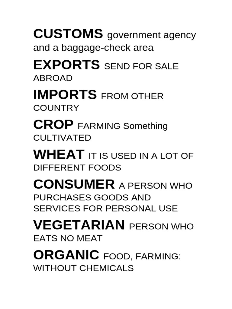 Food and Transports | PDF