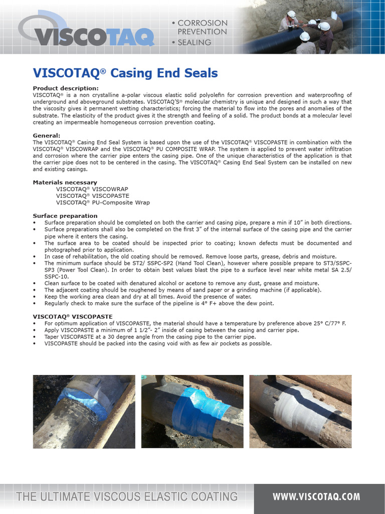 VISCOTAQ® Casing End Seal System Guide | PDF | Pipe (Fluid Conveyance ...