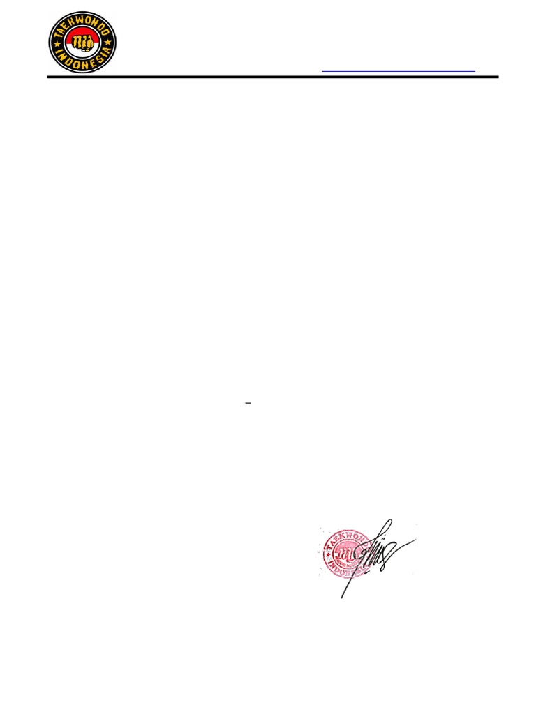 Surat Pemberitahuan UKT II 2025 (Ketua Koni) | PDF