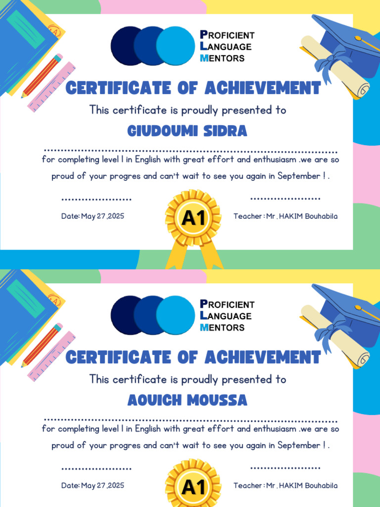 Certificate of Achievement (3) | PDF