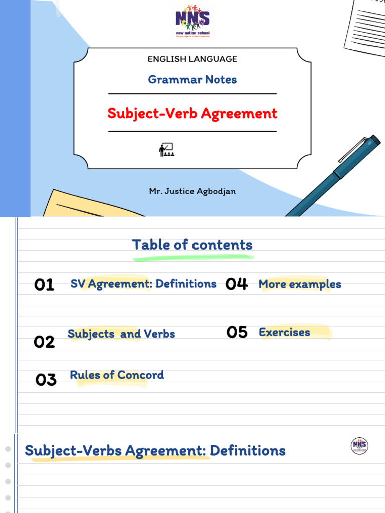 Subject-Verb Agreement | PDF | Grammatical Number | Verb