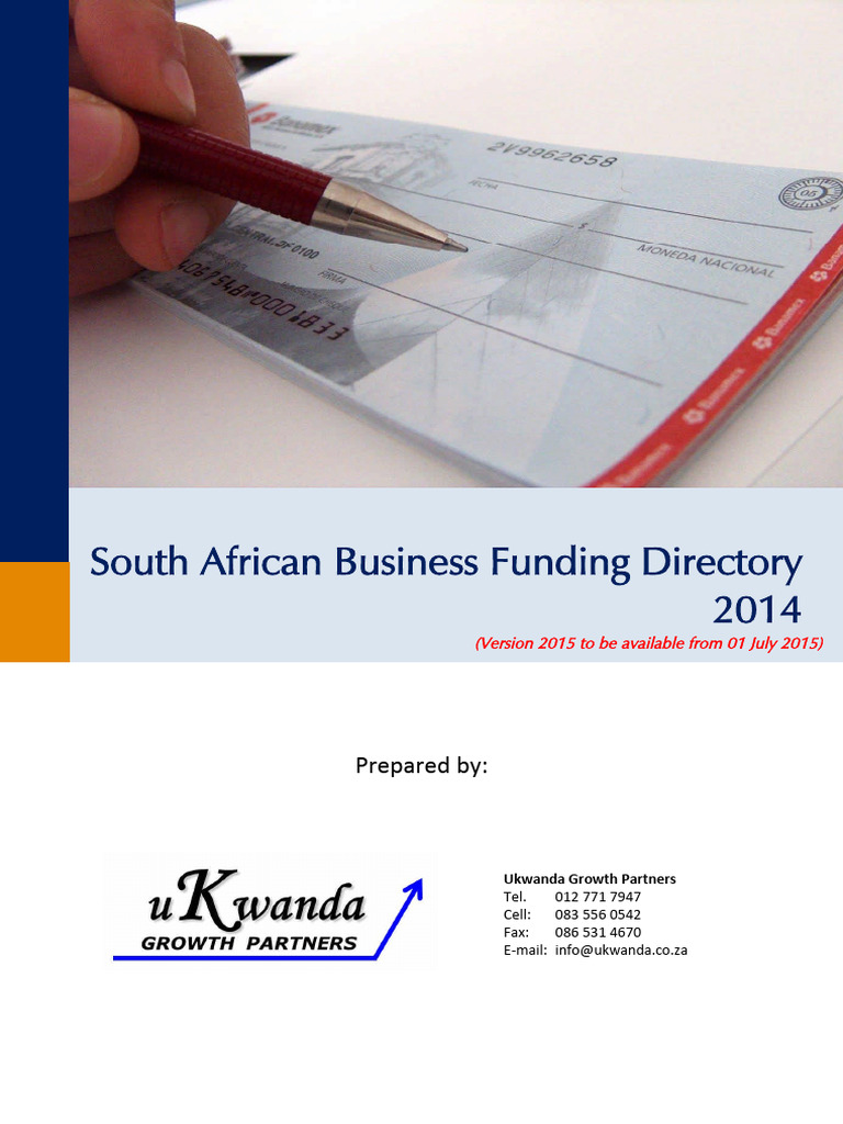 South African SME Funding Directory | PDF | Small And Medium Sized ...