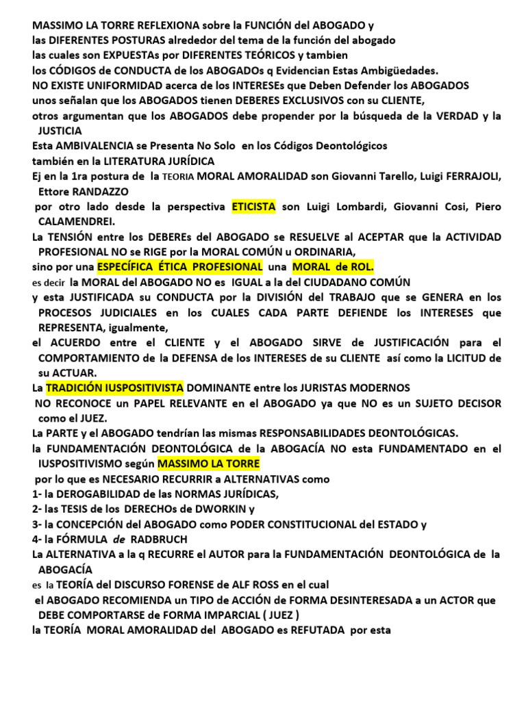 ETICA MASSIMO LA TORRE AMBIGUEDADES Ideas-Centrales-Massimo-La-Torre | PDF