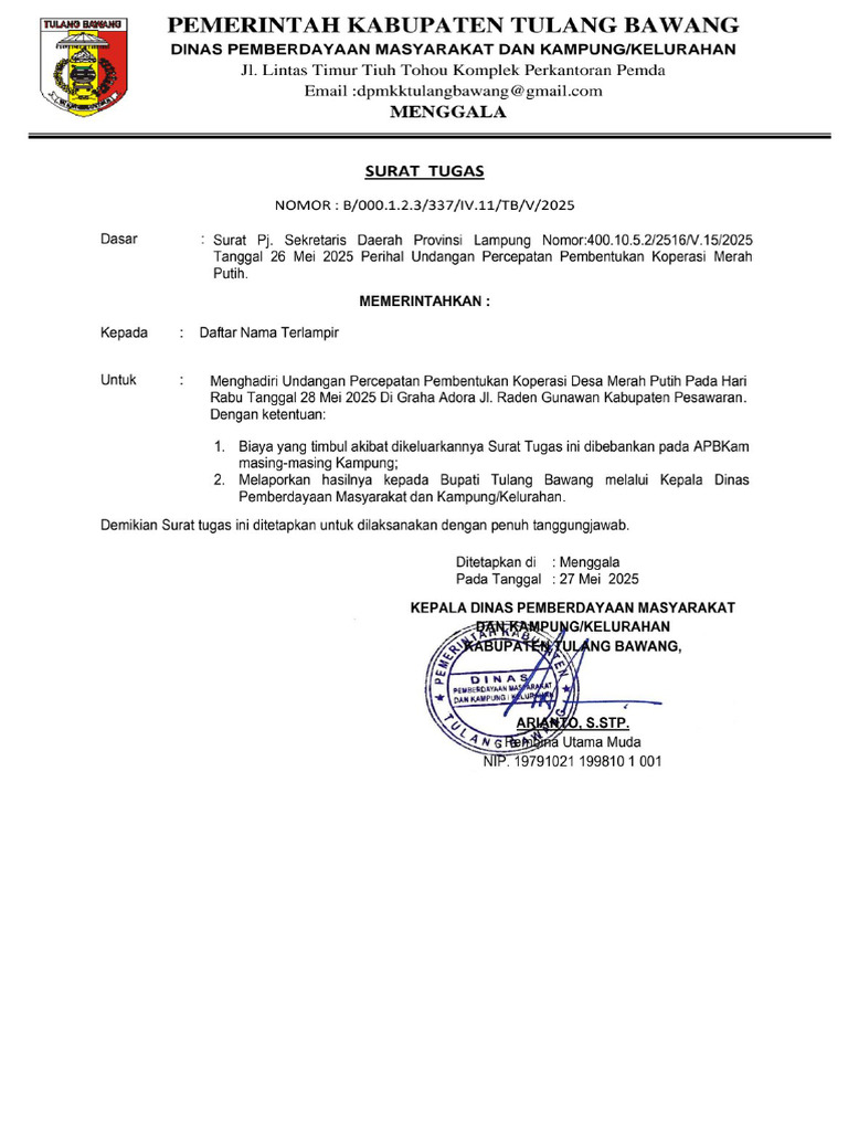 SPT Kopdes MP Graha Adora BPK Kakam-1 | PDF