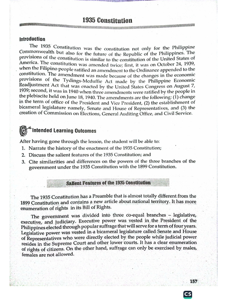 1935 Constitution | PDF