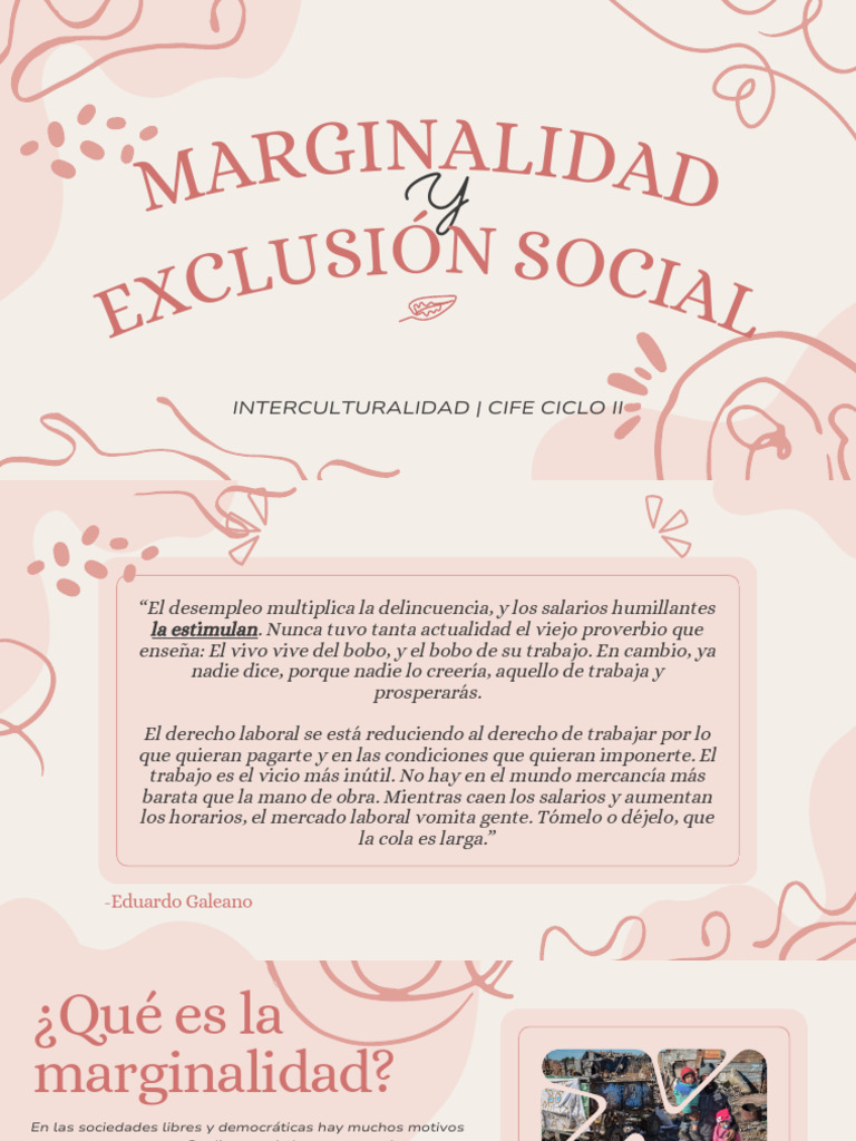 Marginalidad y Exclusión Social | PDF | Exclusión social | Desigualdad ...