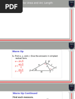 Arc Length and Sector Area | PDF | Area | Mathematical Concepts
