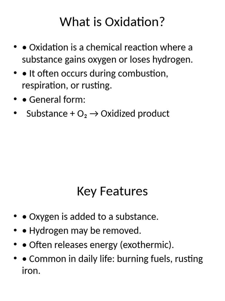 Understanding Oxidation Reactions | PDF