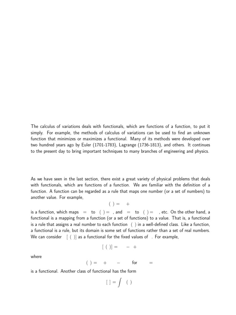 Calculus of Variations FEM | PDF | Calculus Of Variations | Euler–Lagrange Equation