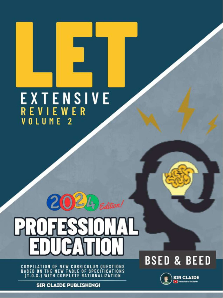Profed 2024 Edition Sir Claide Extensive Let Reviewer Vol 2 Compressed | PDF
