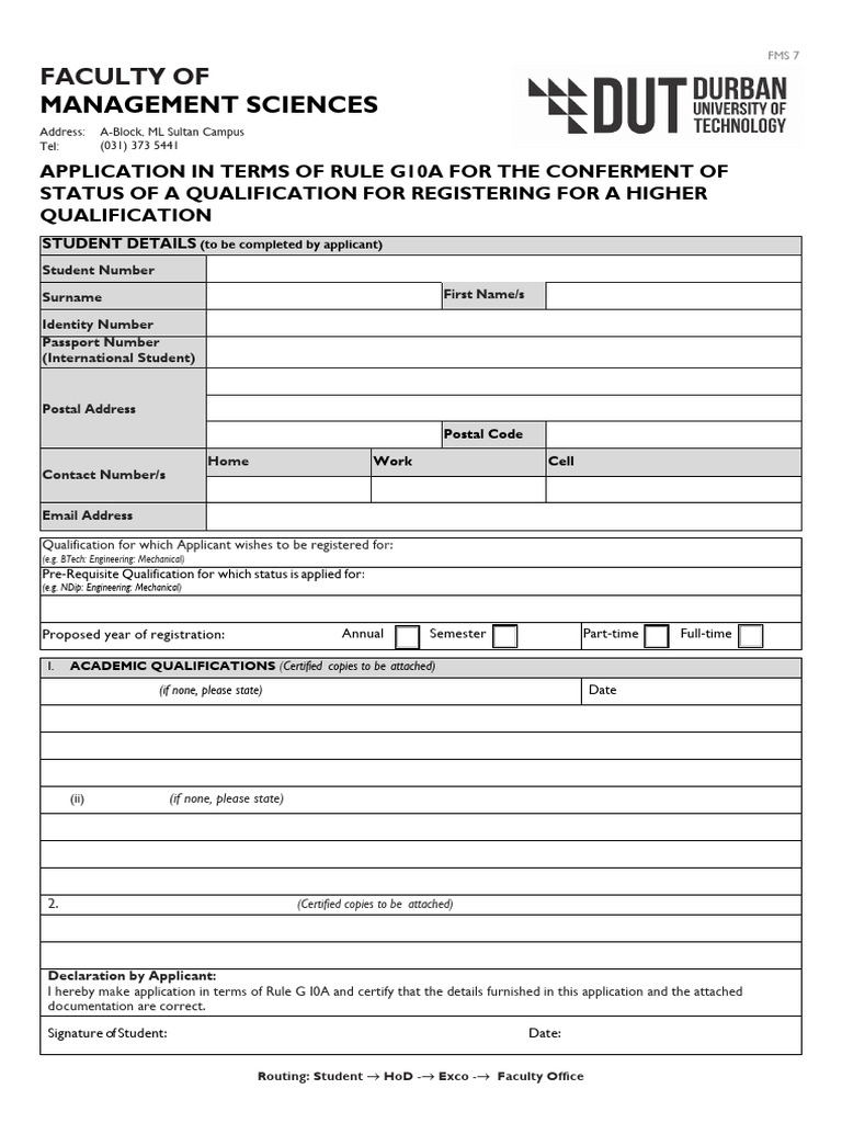 COS FORM For Post-Graduate-Diploma - BA | PDF