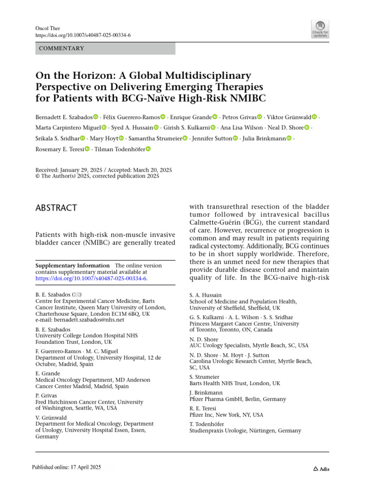 On The Horizon - A Global Multidisciplinary Perspective On Delivering ...