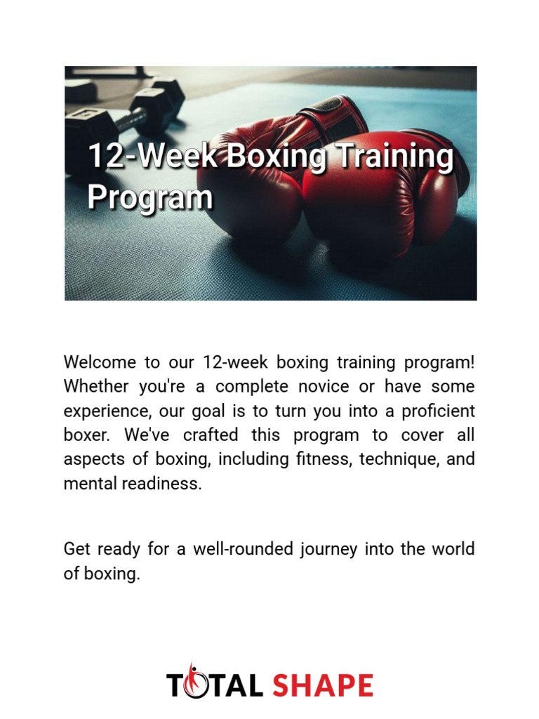 12 Week Boxing Training Program PDF | PDF | Strength Training ...