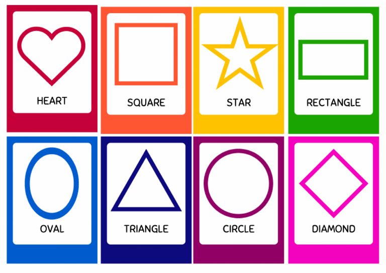 Colorful Shapes Flashcards | PDF