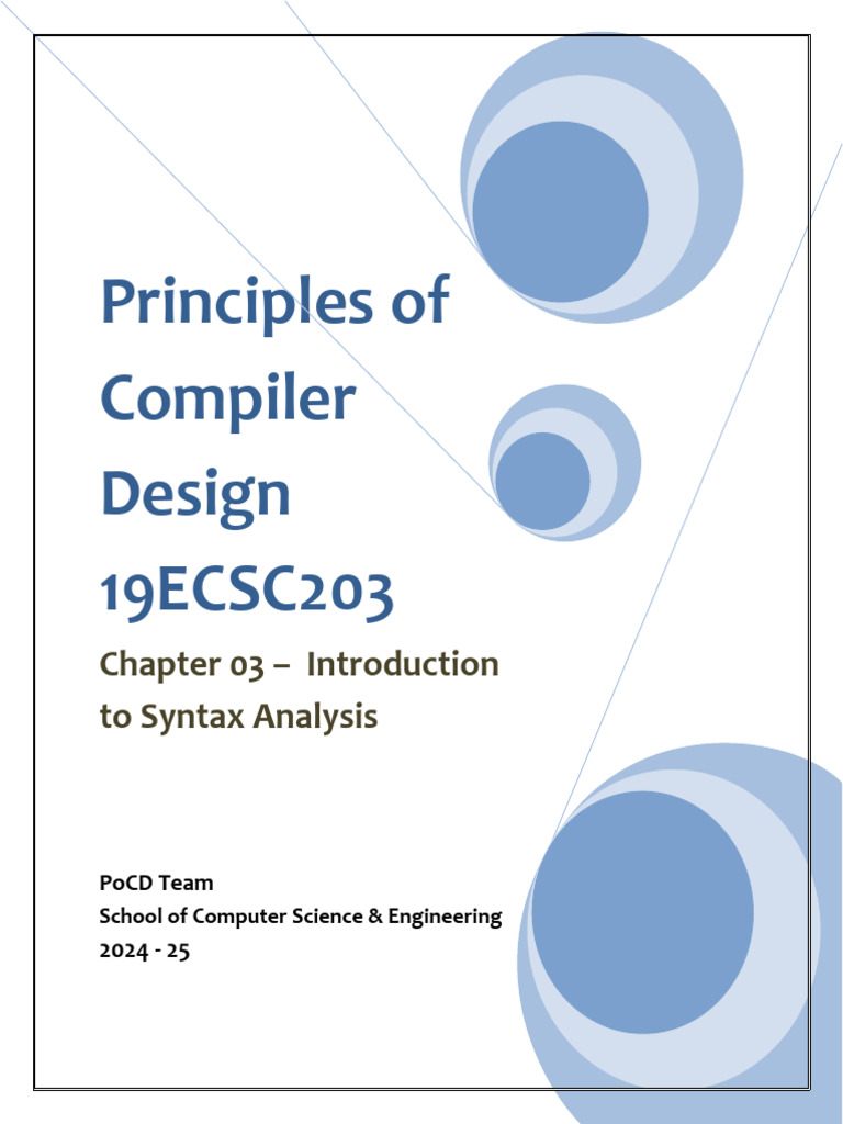 PoCD Chapter 03 Handouts 2024-25 | PDF | Parsing | Grammar