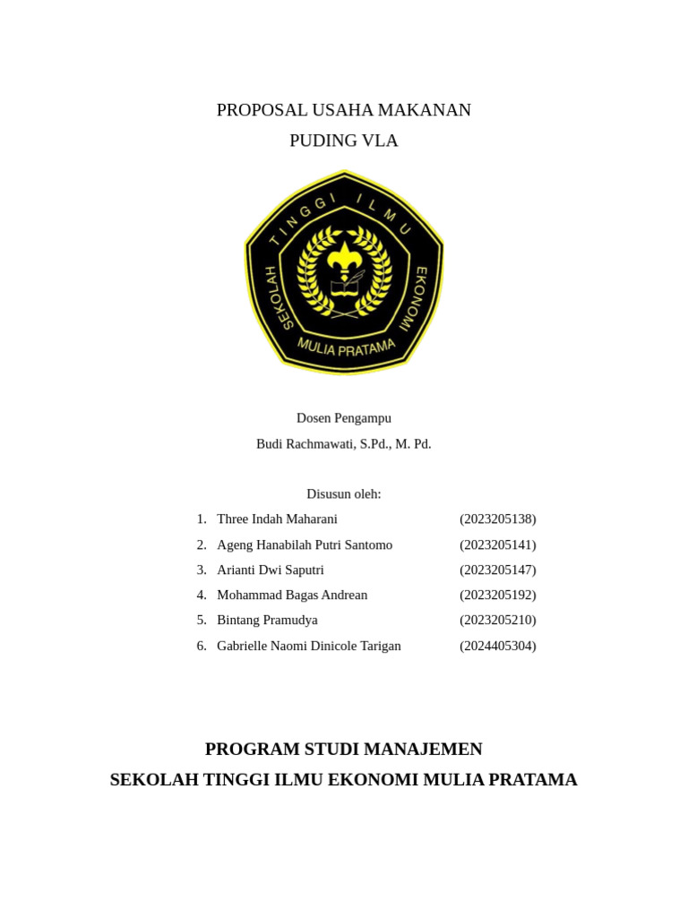 Proposal Usaha Makanan | PDF