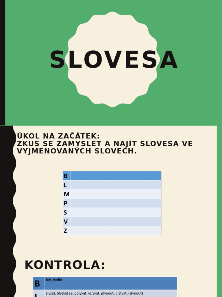 Slovesa | PDF