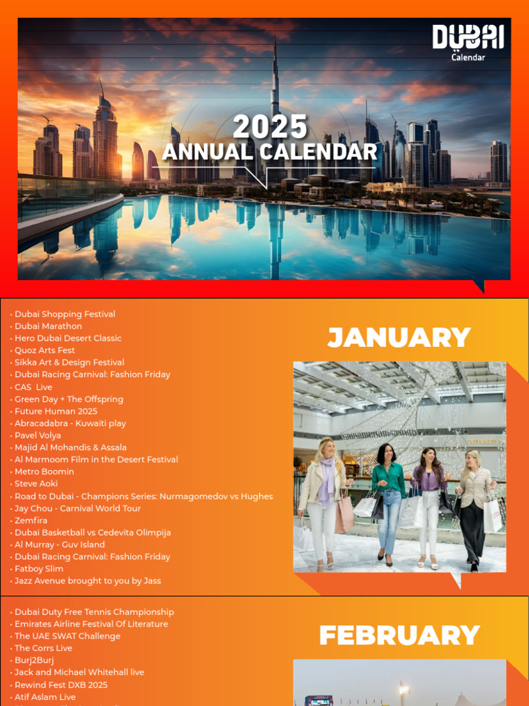 Dubai Annual Events Calendar 2025 | PDF | Dubai