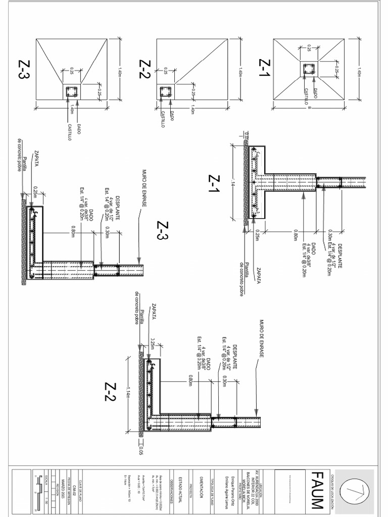 Plano de Cimentacion 2. | PDF