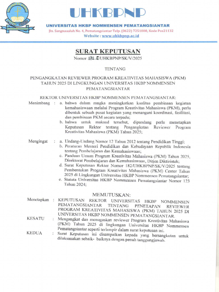SK Riviewer PKM Uhkbpnp 2025 | PDF