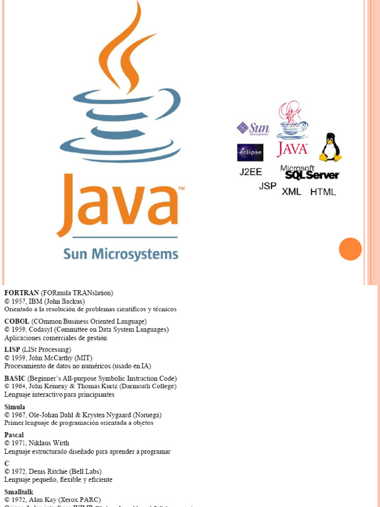 Introducción Al Lenguaje Java | PDF | Java (lenguaje de programación) | Tipo de datos