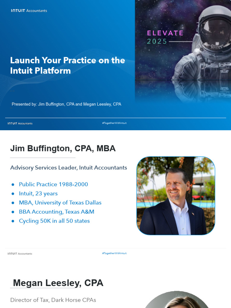 May 14 - Launch Your Practice on the Intuit Platform - Attendee Handout ...