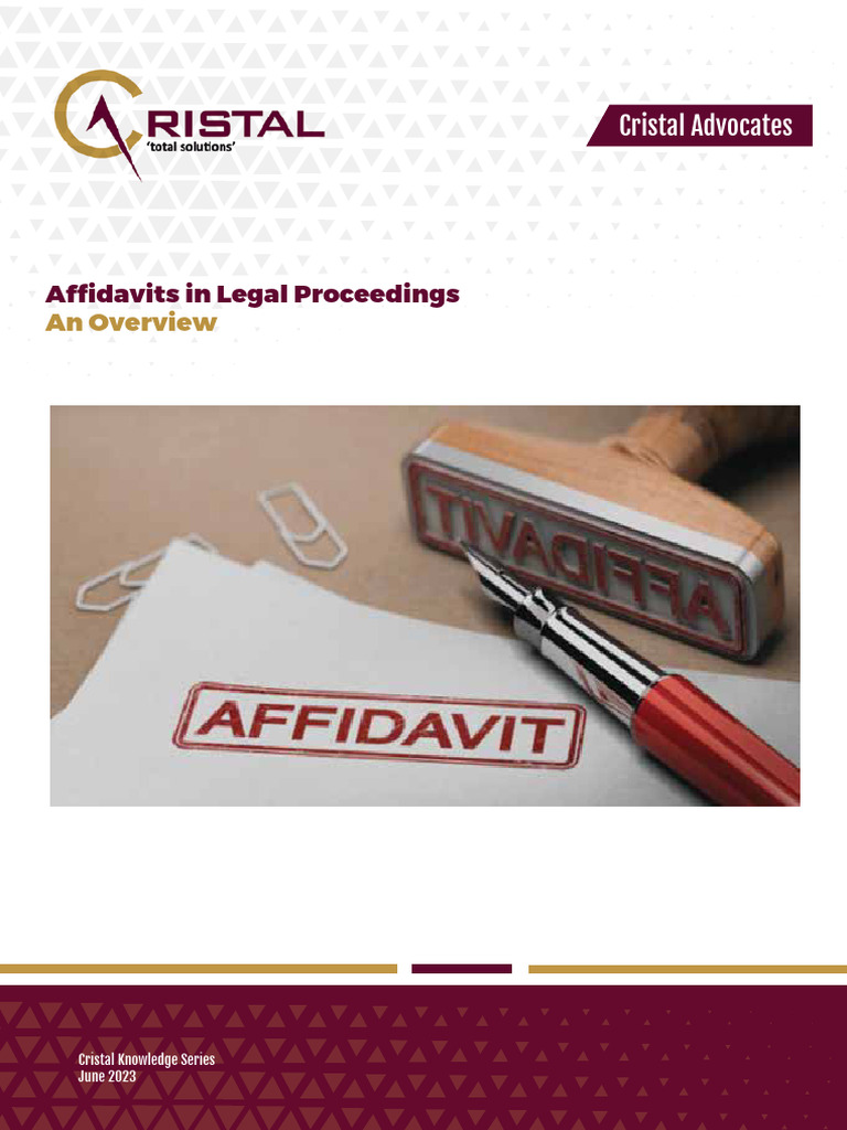 Affidavits in Legal Proceedings | PDF | Affidavit | Evidence