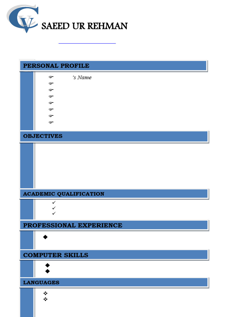 Saeed Ur Rehman-1 CV | PDF