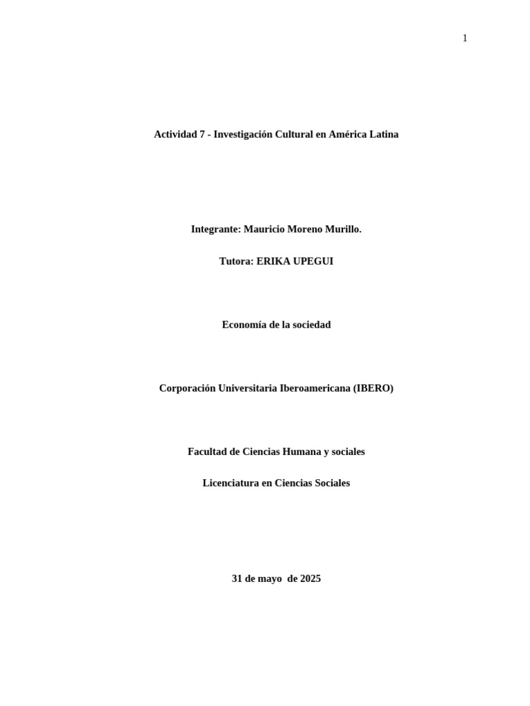Actividad 7 - Investigación Cultural en América Latina | PDF | Estudios ...