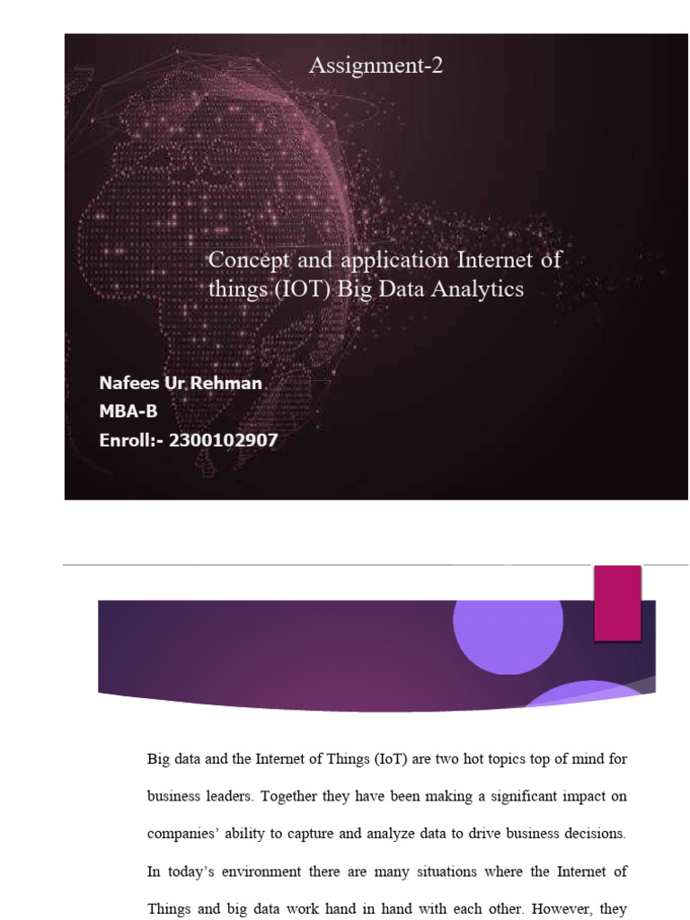 Business Environment Assignment 2 | PDF | Big Data | Internet Of Things