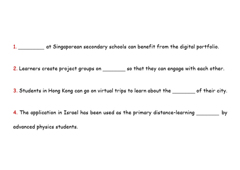 Task 4 - Fill in The Blank (Handout) | PDF