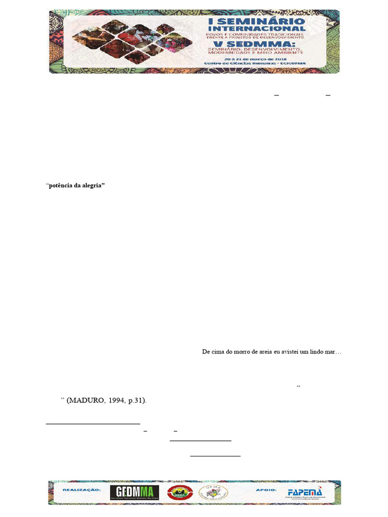 Ferreira, Dulcinéia A Potência Da Alegria No Território Existencial ...