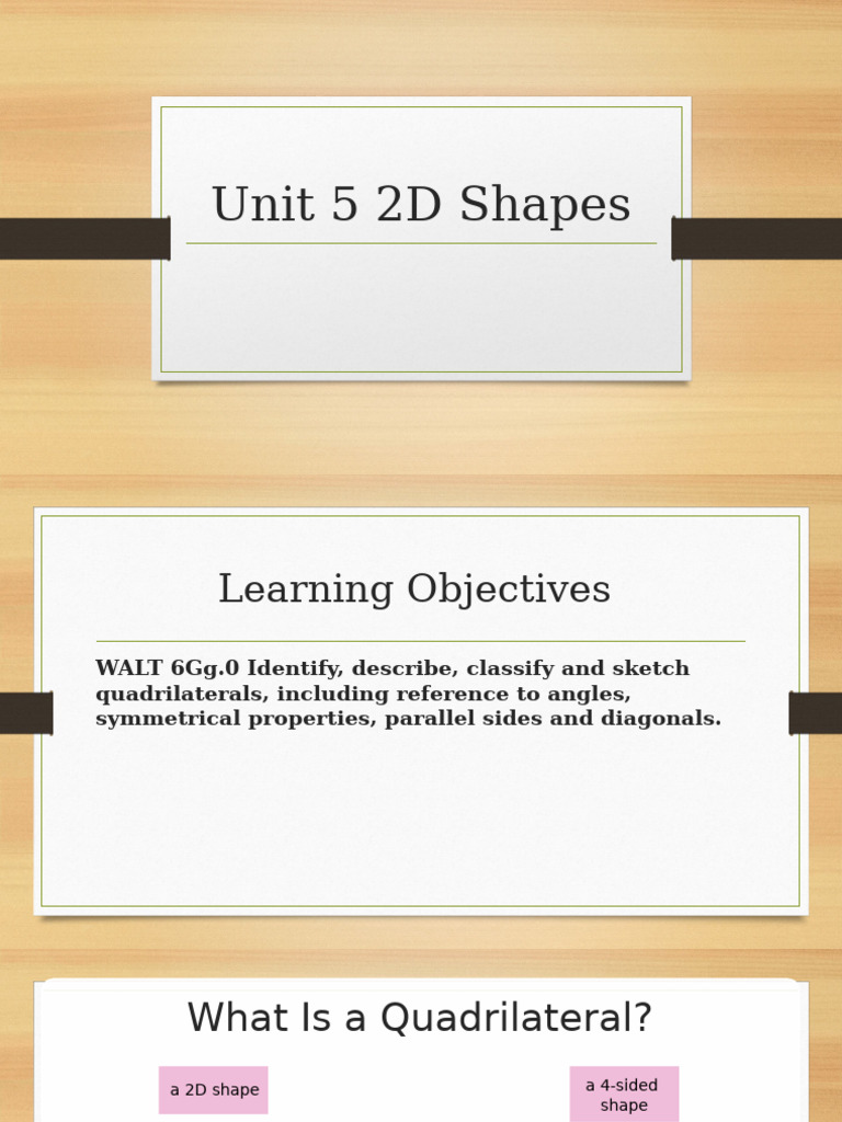 Unit 5.1 2D Shapes PowerPoint | PDF | Rectangle | Geometric Shapes